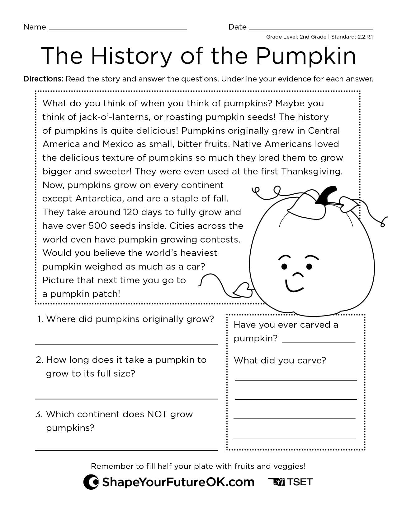 Download 2nd Grade Fall Classroom Worksheet